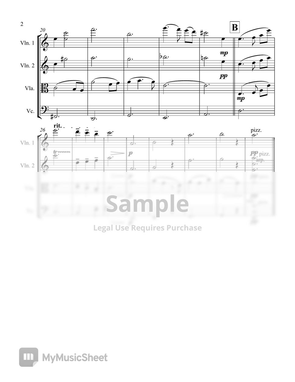 Kiki's Delivery Service - Heart Broken for String Quartet Partition ...