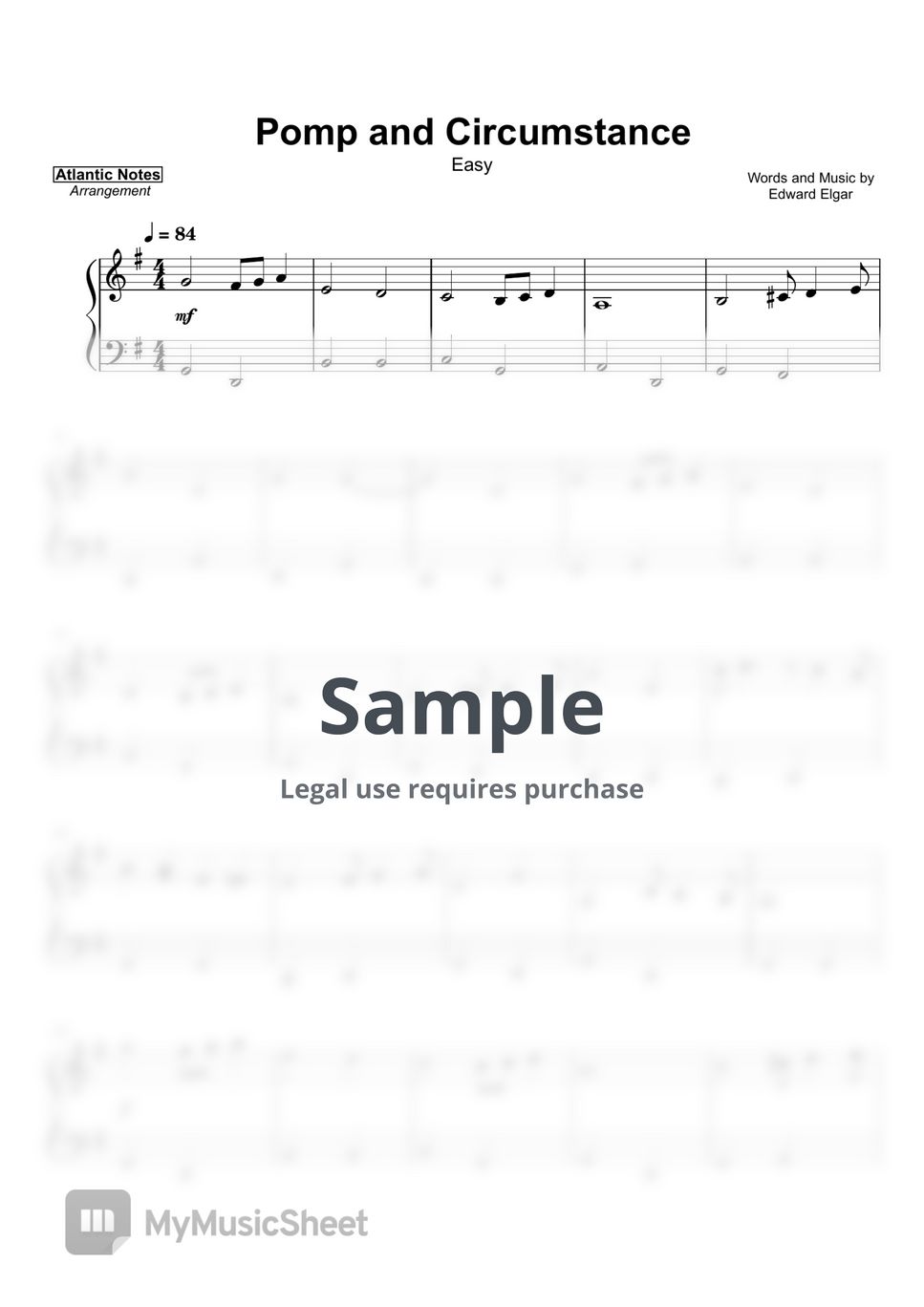 Edward Elgar - Pomp and Circumstance 악보 by Atlantic Notes