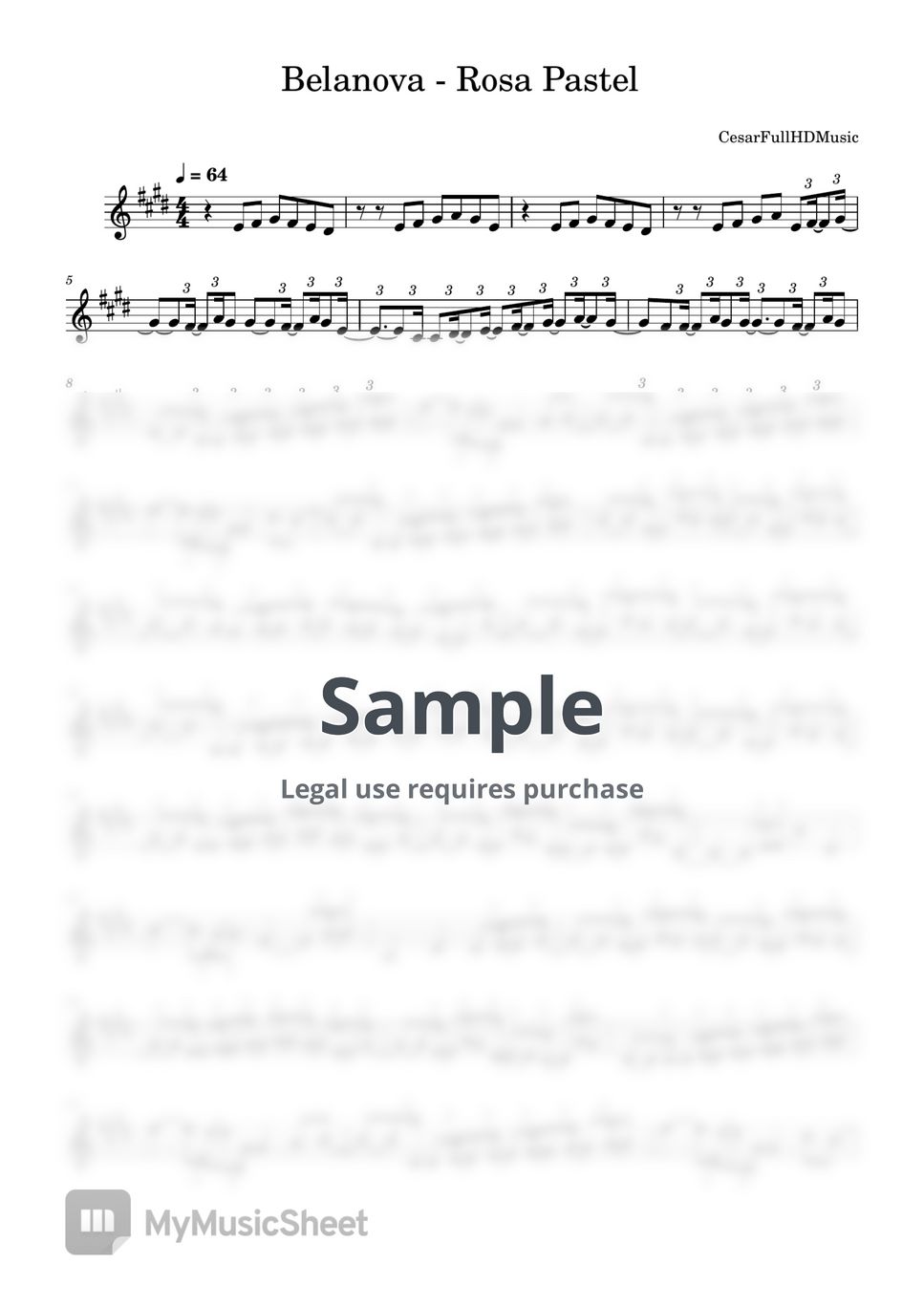 Belanova - Rosa Pastel Soprano Saxophone Sheet Music PDF | mymusic5