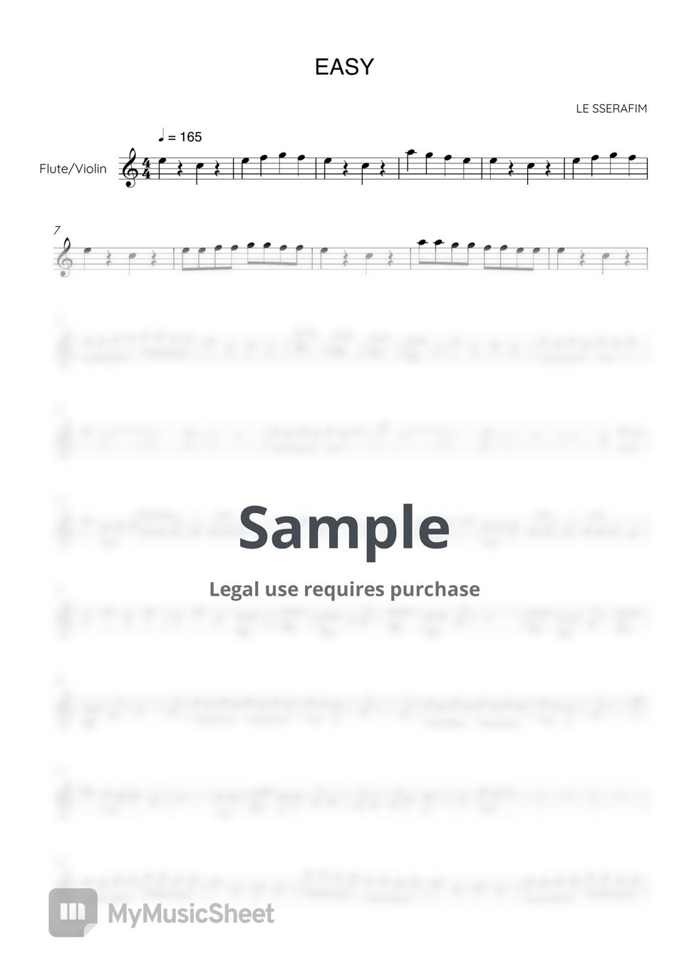 LE SSERAFIM - EASY Sheets by JL