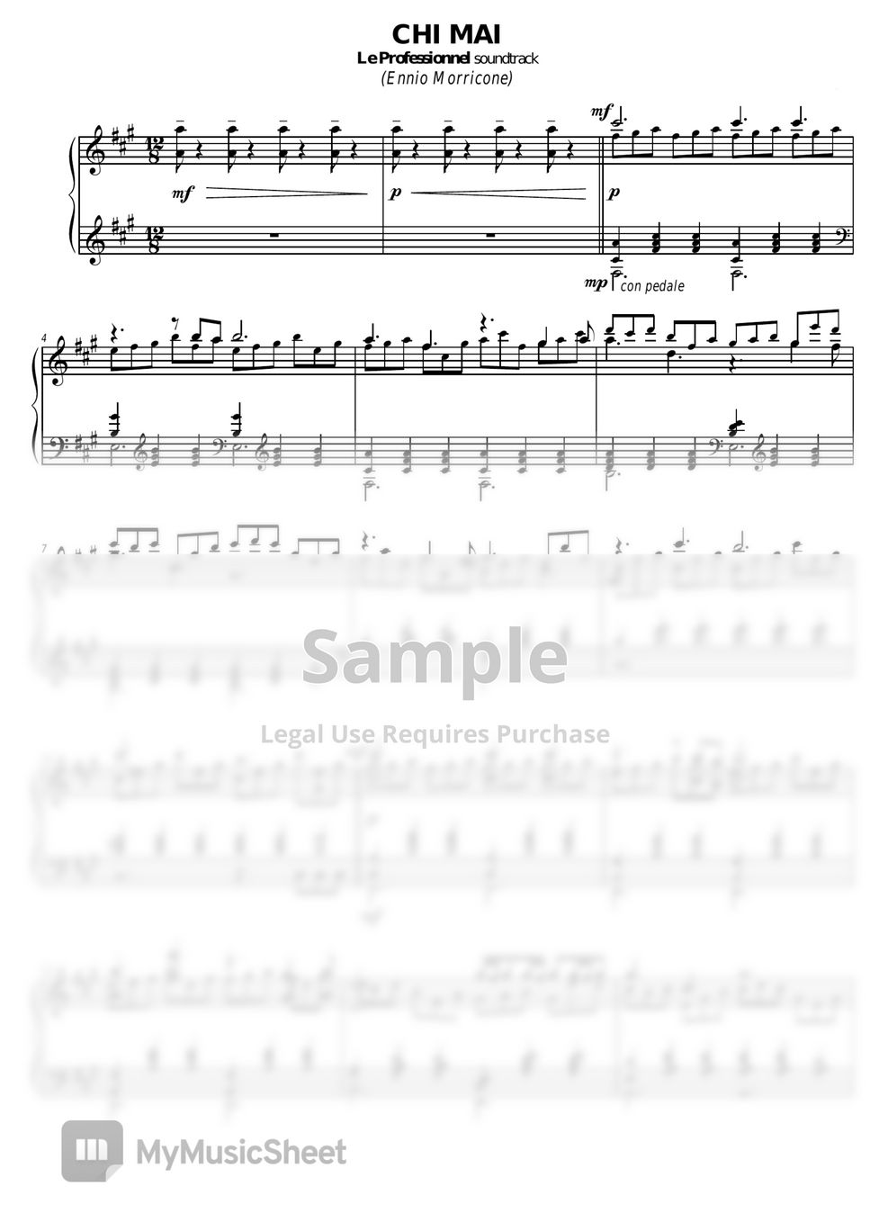 Chi mai (Le Professionnel OST) Ennio Morricone "Профессионал" แผ่น