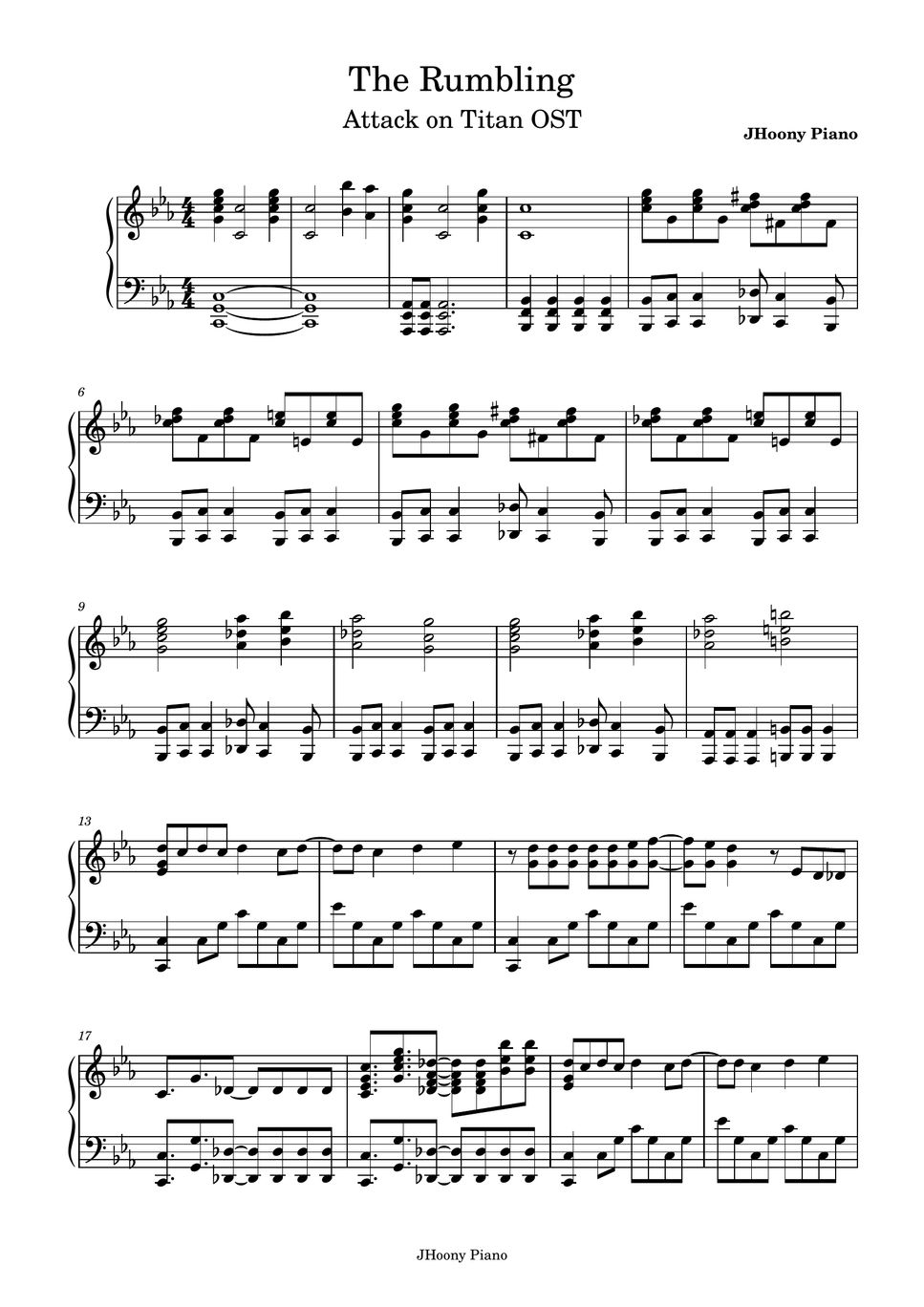 Attack on Titan OST - The Rumbling Sheet by JHoony Piano
