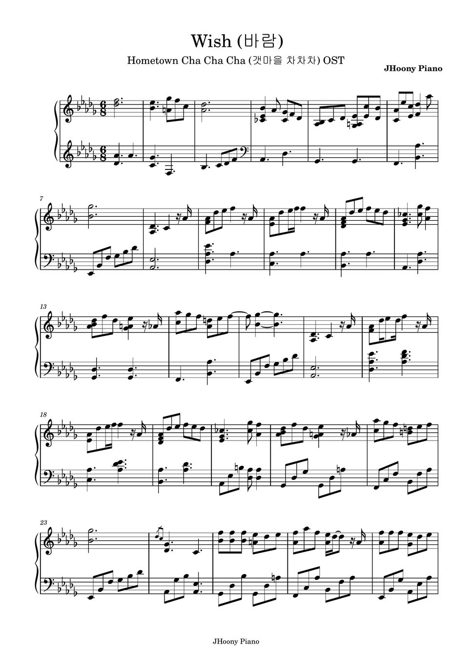 Choi Yu Ree (최유리) - Wish (바람) Sheet by Jhoony Piano