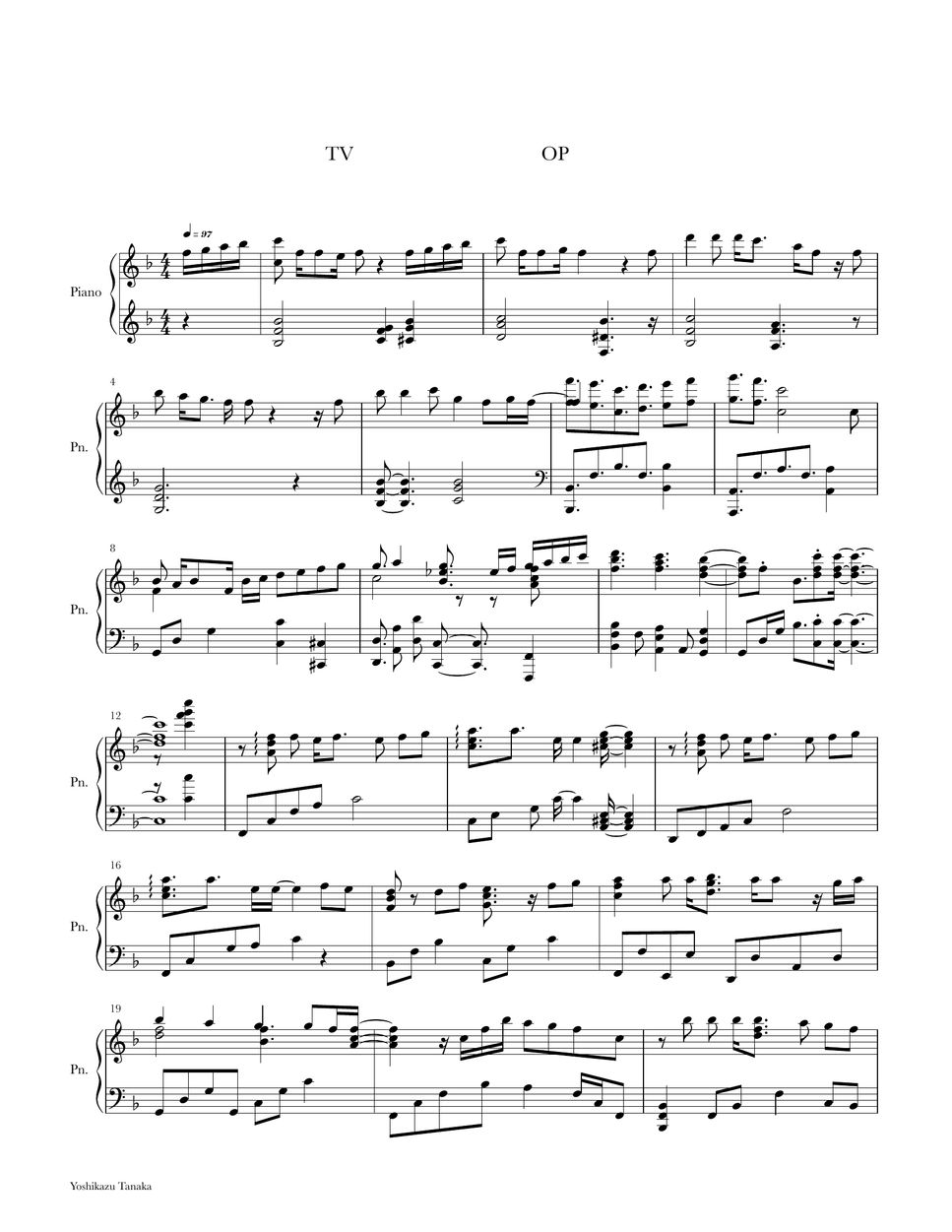 [anime sheet music] Koisuru Asteroid - Aruiteikō! Sheets