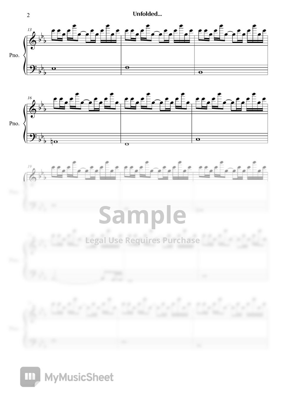 Squid game - Unfolded... Sheet Music by Right Now Piano