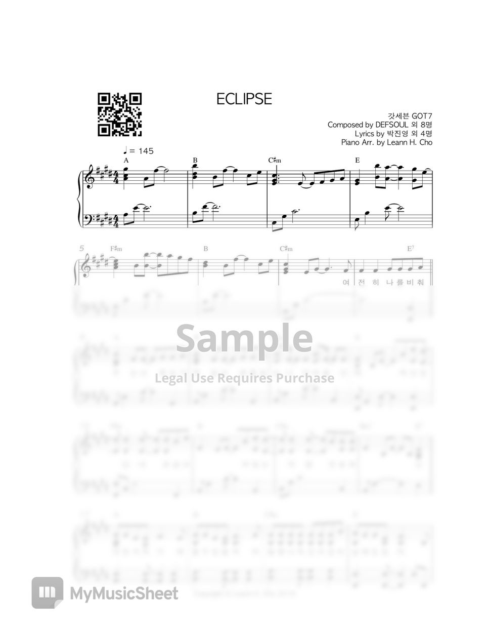 GOT7 - ECLIPSE Spartito