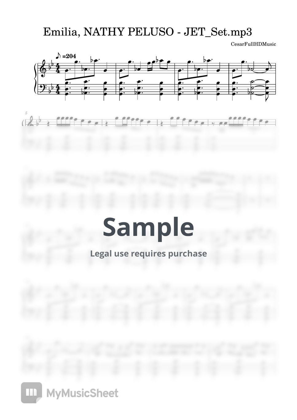 Emilia, NATHY PELUSO - JET_Set 악보
