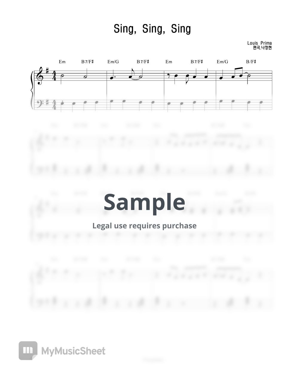 Benny Goodman - Sing, Sing, Sing (EASY ver.) Sheets by NA_PIANO