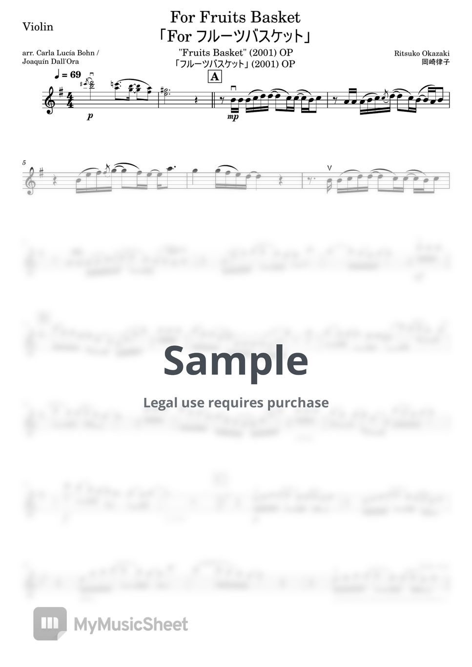 Ritsuko Okazaki - For Fruits Basket | "Fruits Basket" (2001) OP Sheets ...