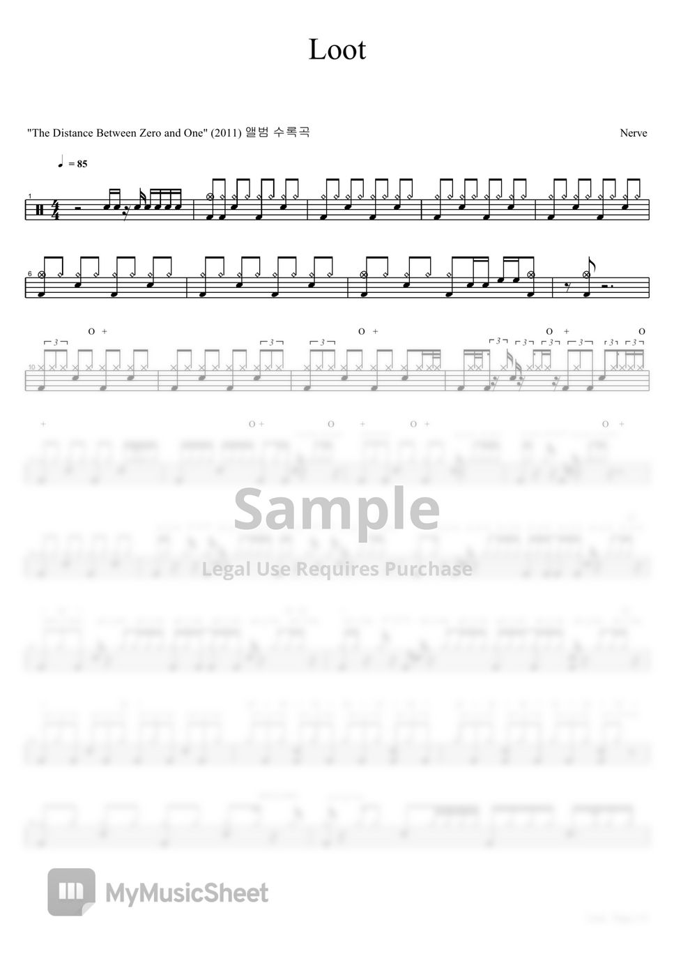 Nerve - Loot Sheet Music by COPYDRUM