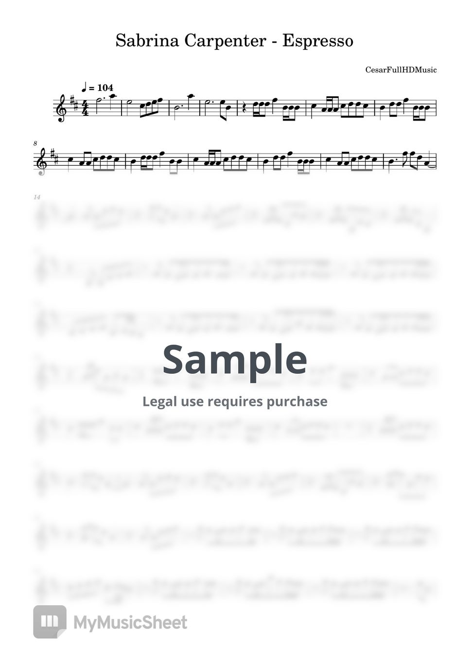 Sabrina Carpenter - Espresso Sheets