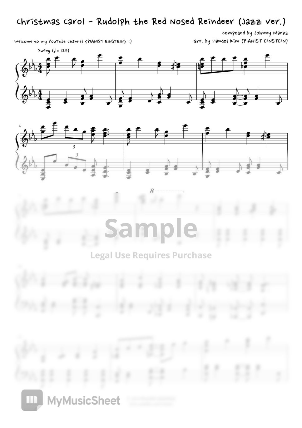 Christmas Carol - Rudolph the Red Nosed Reindeer (Jazz ver.) Sheets by ...