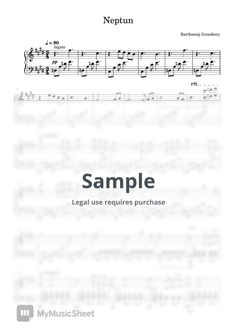 Bartłomiej Grondowy - Neptun Sheet Music