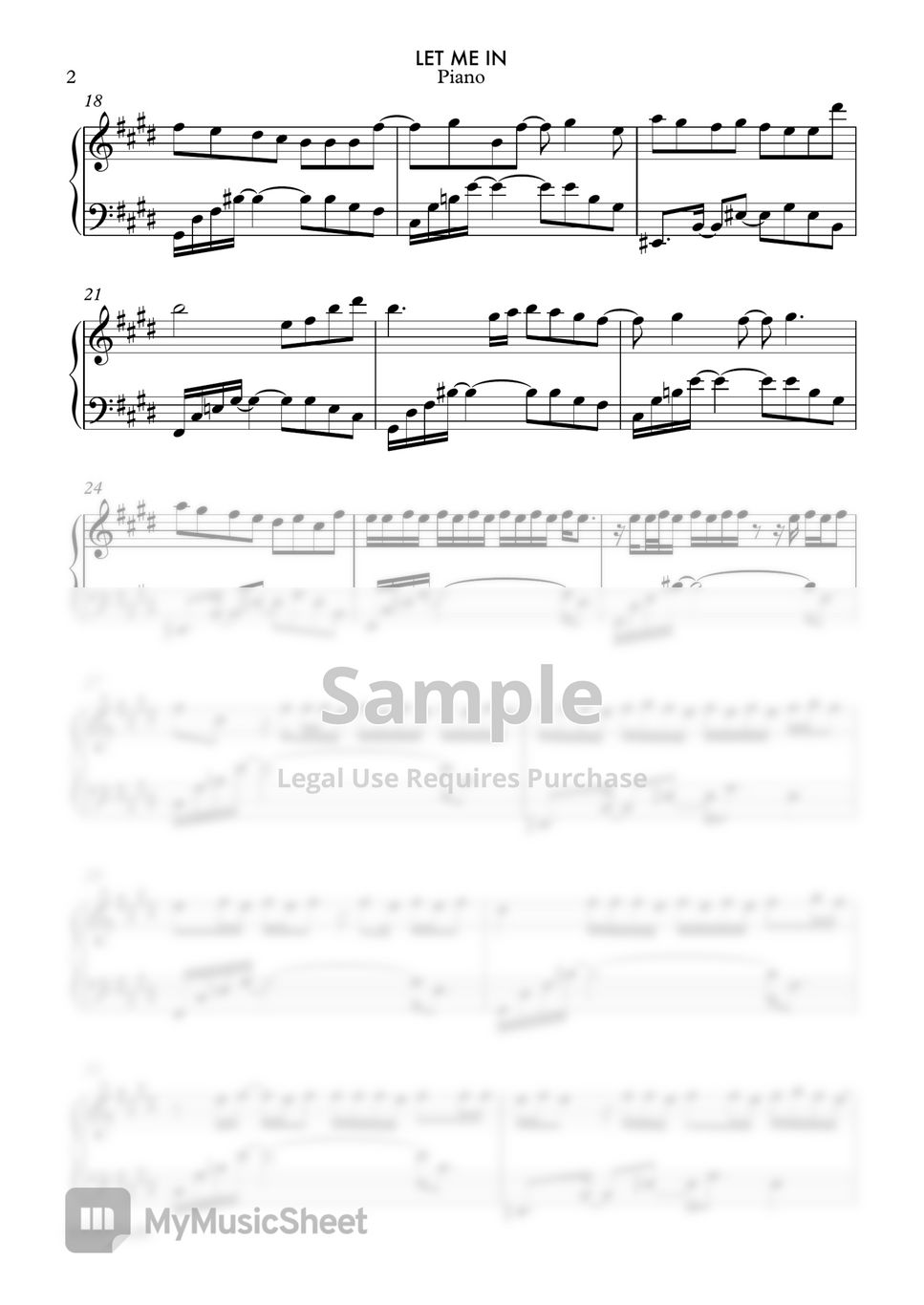 EXO 엑소 - Let Me In 악보 by Musik Fadli