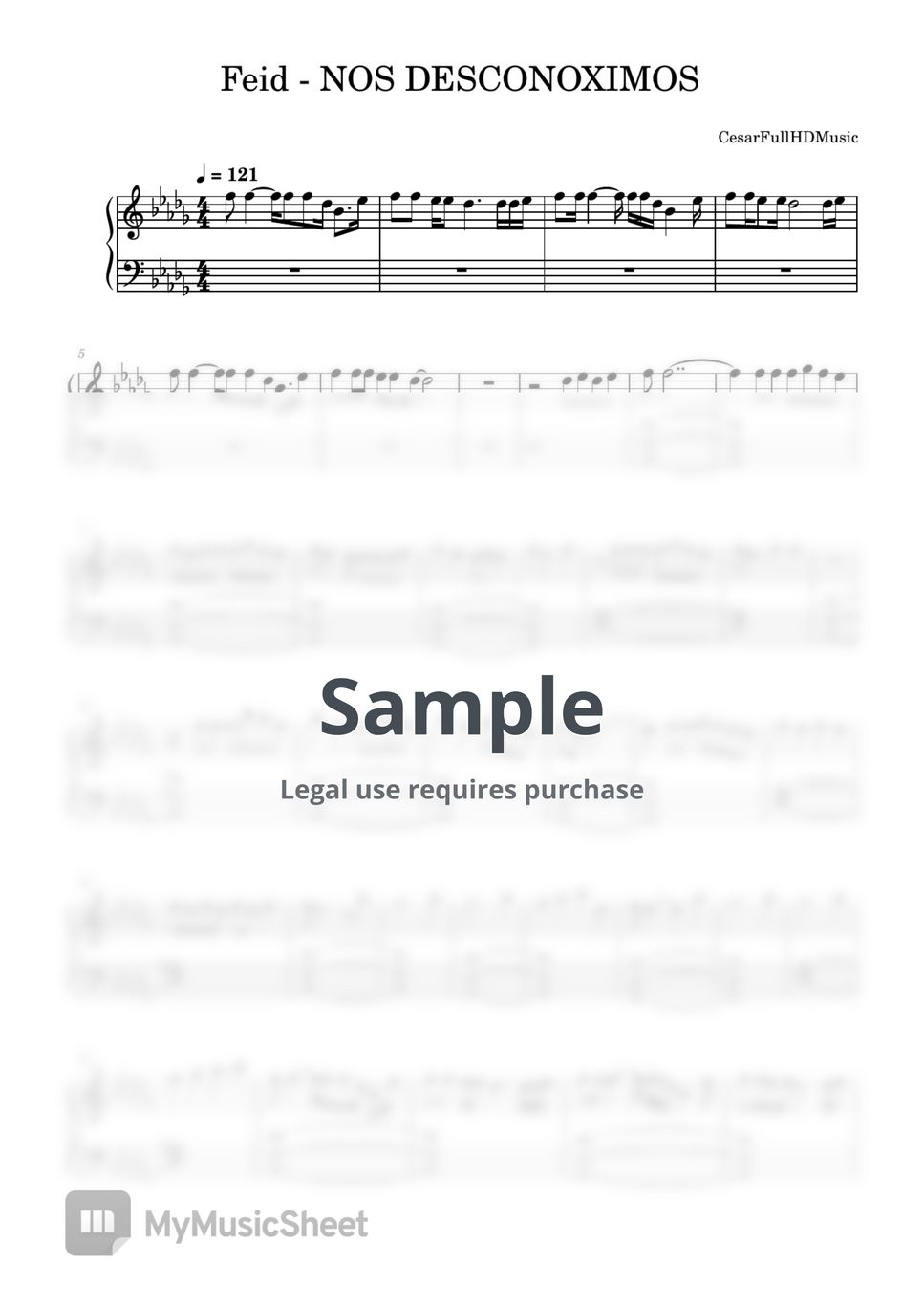 Feid - NOS DESCONOXIMOS Sheets