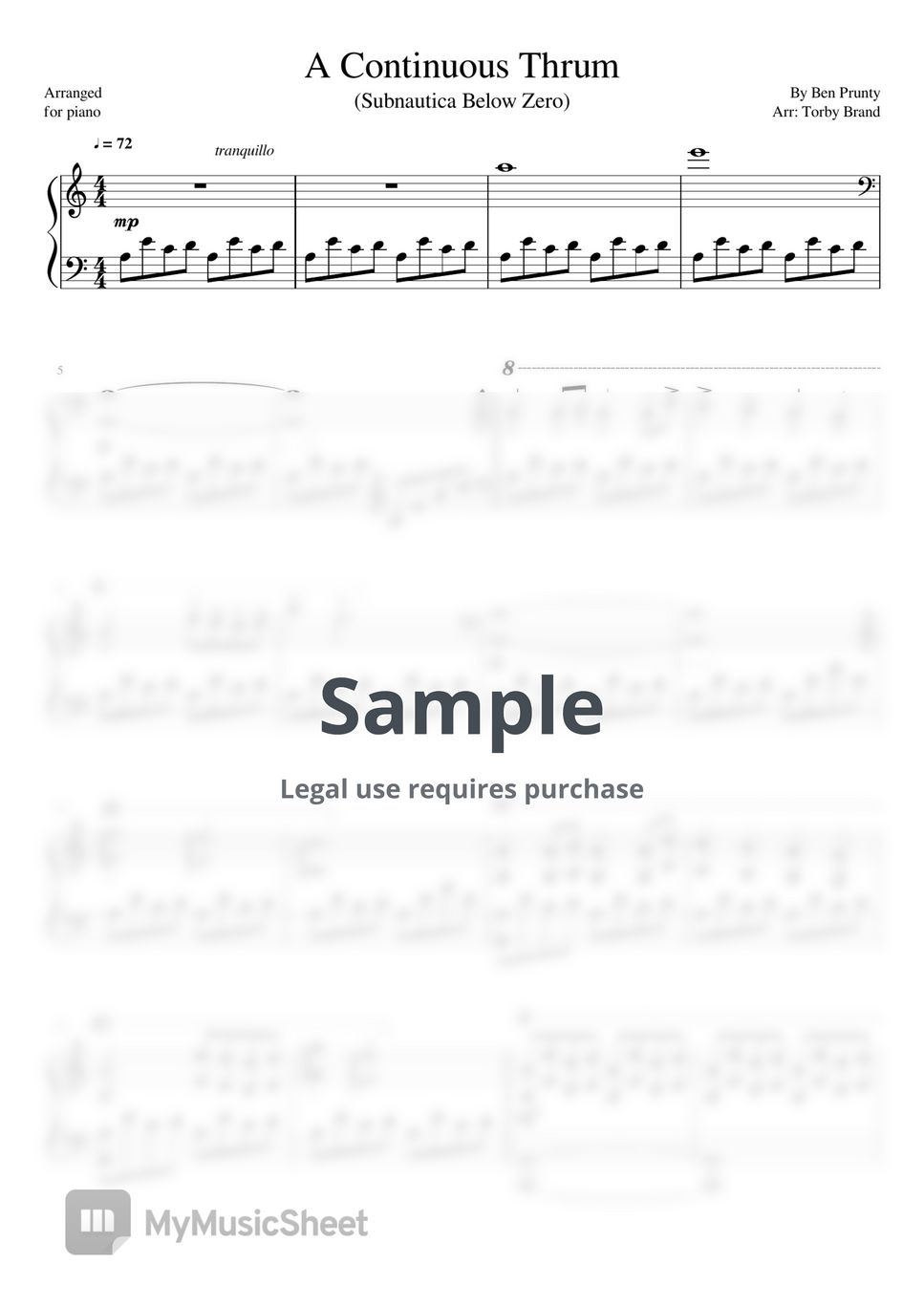 Ben Prunty - A Continuous Thrum (Subnautica: Below Zero) Sheets by ...