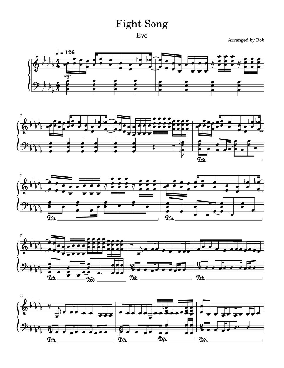 Eve - Fight Song Sheets by Bob