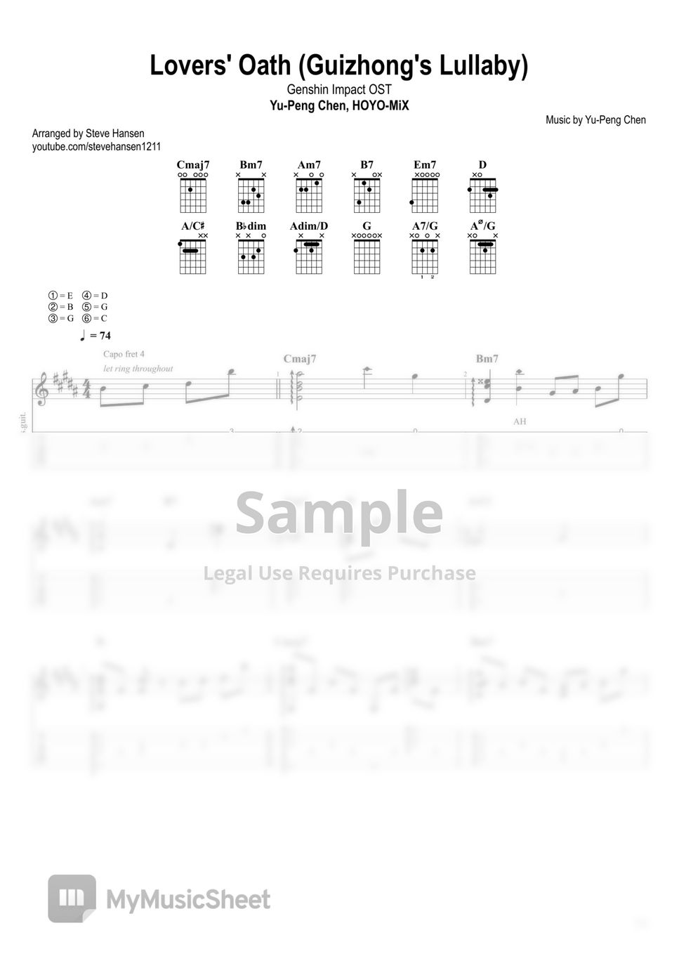 Yu-Peng Chen - Lovers' Oath: Guizhong's Lullaby (From "Genshin Impact ...