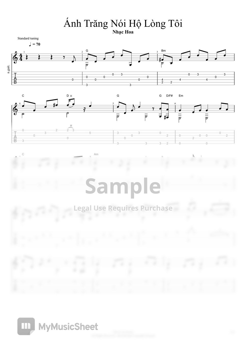 Dương Edward - Ánh Trăng Tình Ái (Ánh Trăng Nói Hộ Lòng Tôi) TAB+1 ...