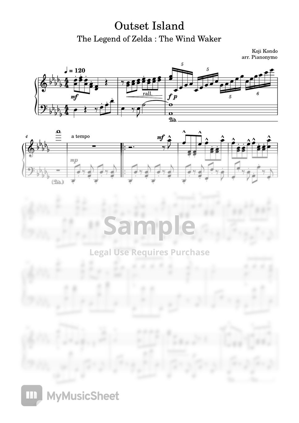 The Legend of Zelda: The Wind Waker - Outset Island Sheets by Pianonymo