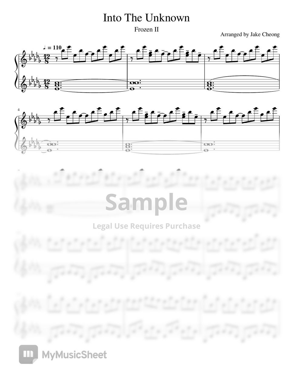 Kristen Anderson-Lopez & Robert Lopez - Into the Unknown แผ่น by Scores4piano