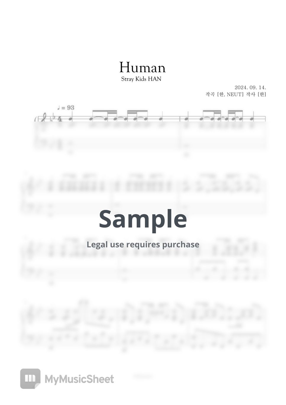 Stray Kids HAN - Human Sheets by boknowa