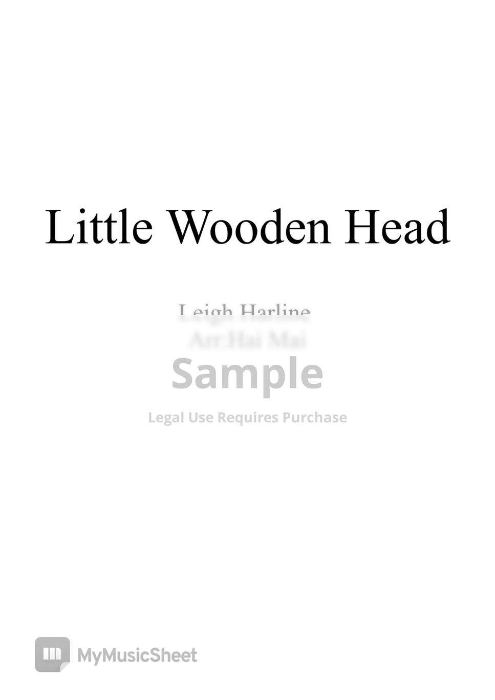 Leigh Harline - Little Wooden Head Sheet Music by Hai Mai