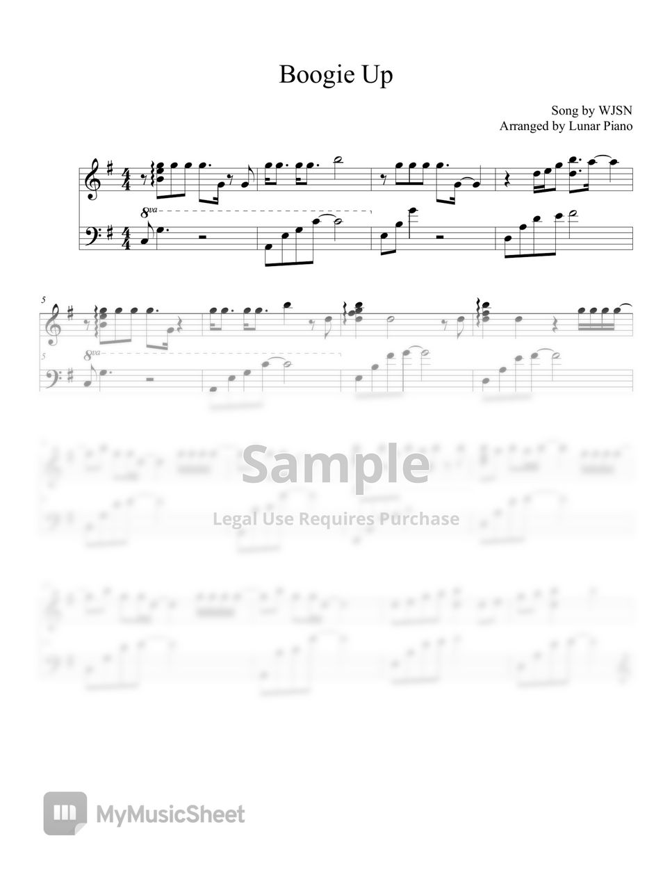 WJSN 우주소녀 - Boogie Up 樂譜