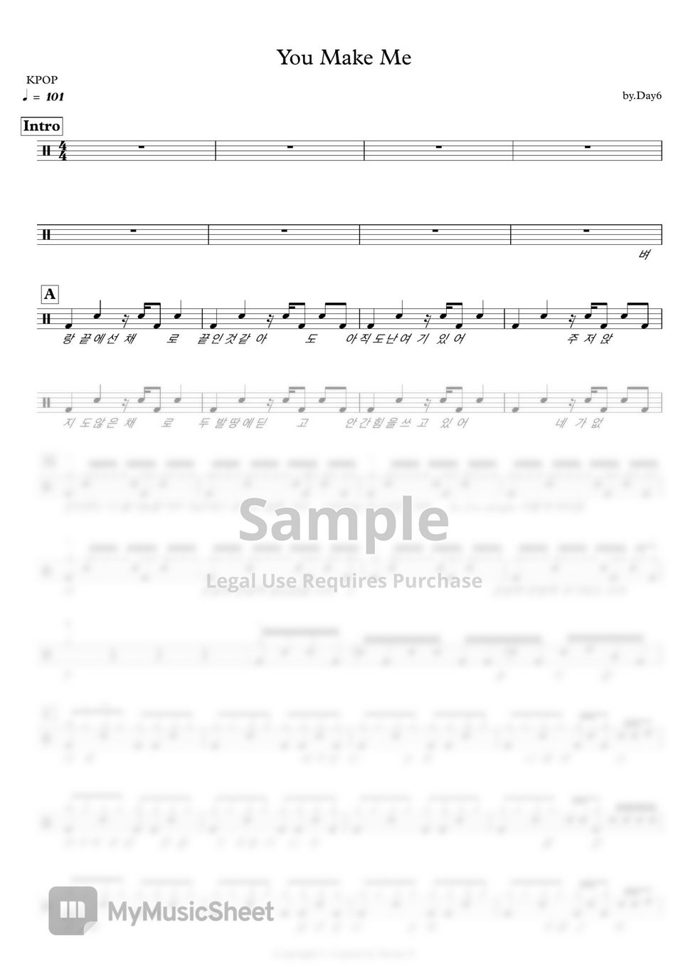 Day6 - You Make Me Sheets by Drum.Y