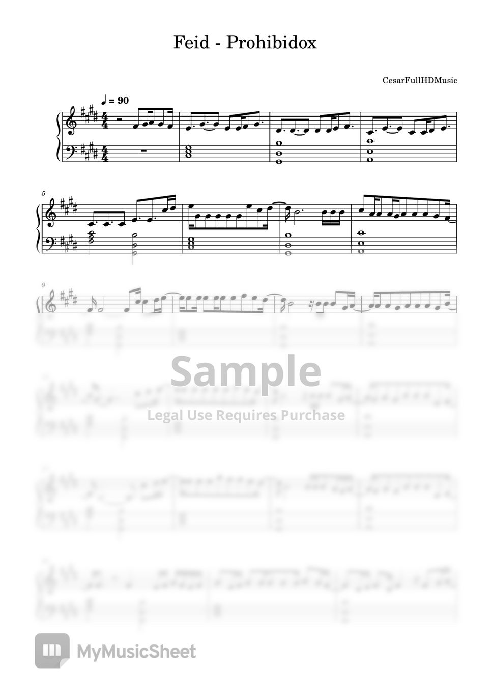 Feid - Prohibidox Partitur