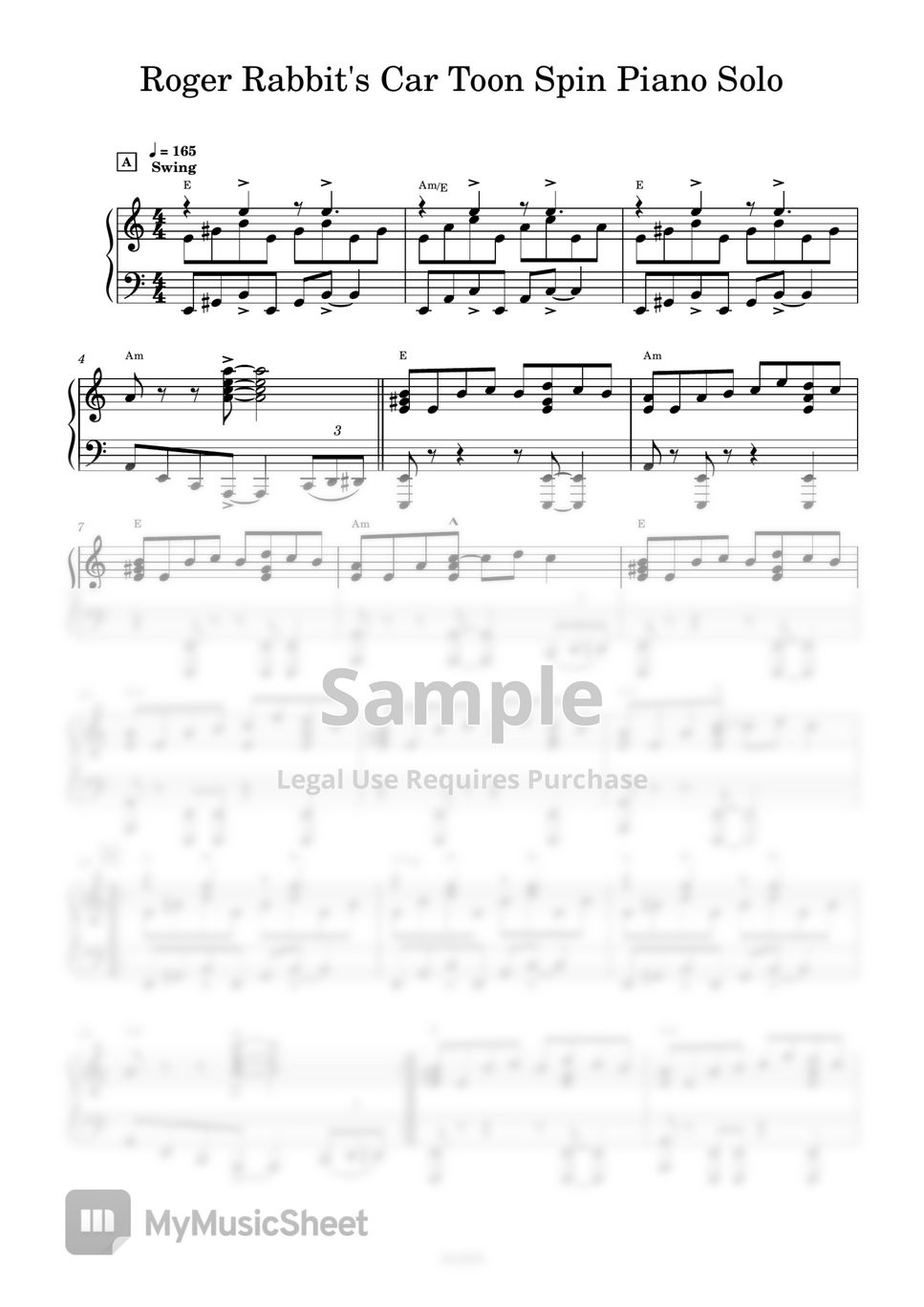 Franz Liszt - Roger Rabbit's Car Toon Spin Piano Solo (ディズニー、ロジャーラビット ...