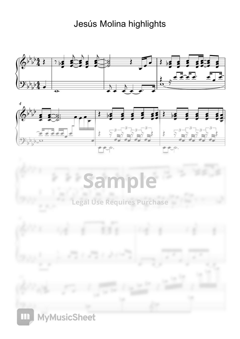 Jesús Molina - Tea For Two Sheet Music by PianoYA