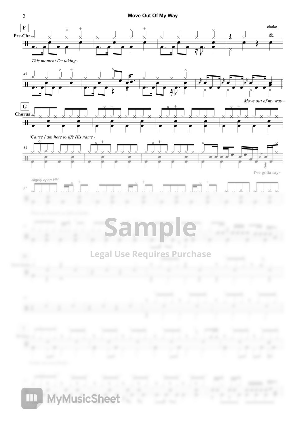 Planetshakers Move Out Of My Way Sheets By Raymond Goh