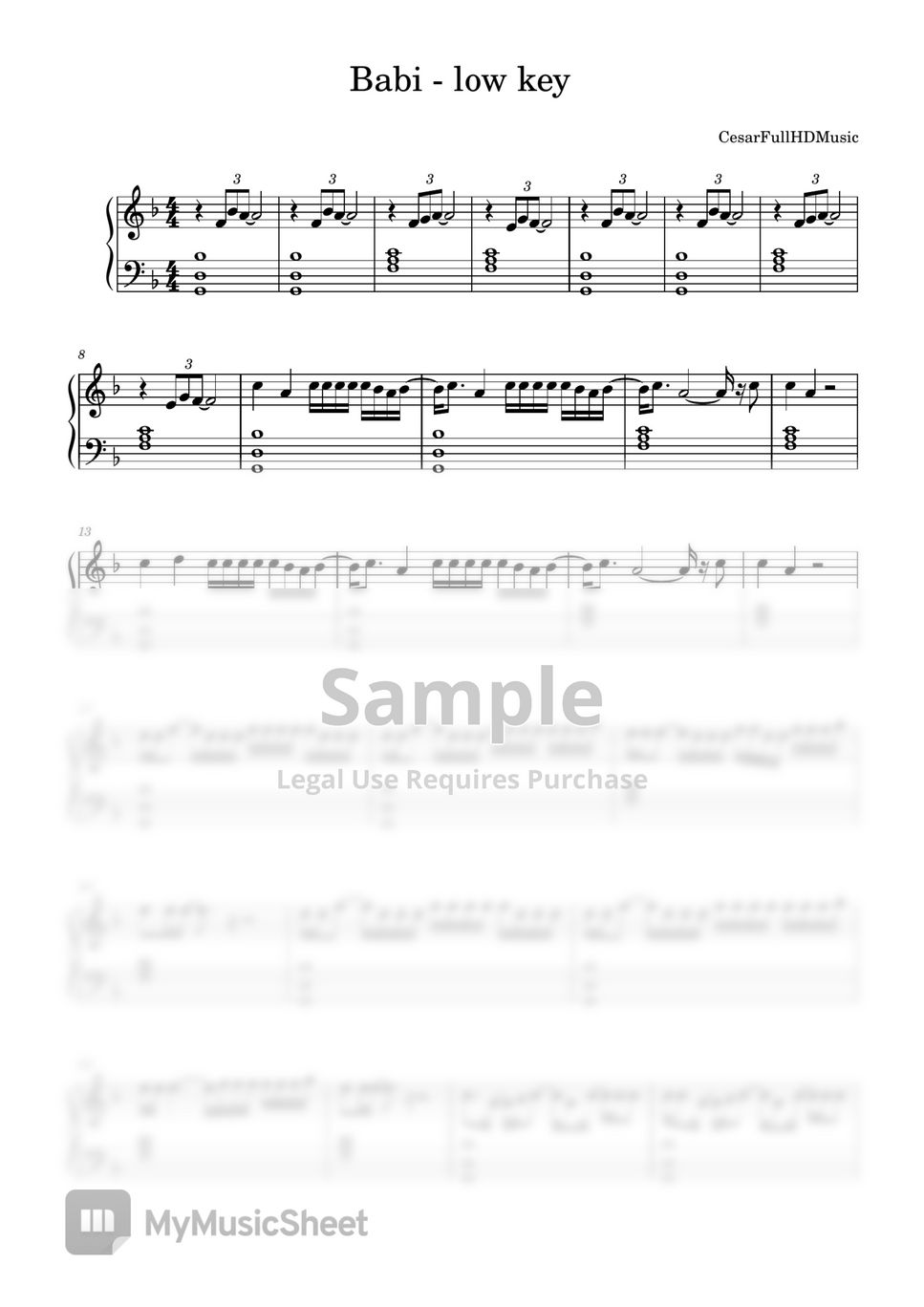 Babi - low key👅 Sheets