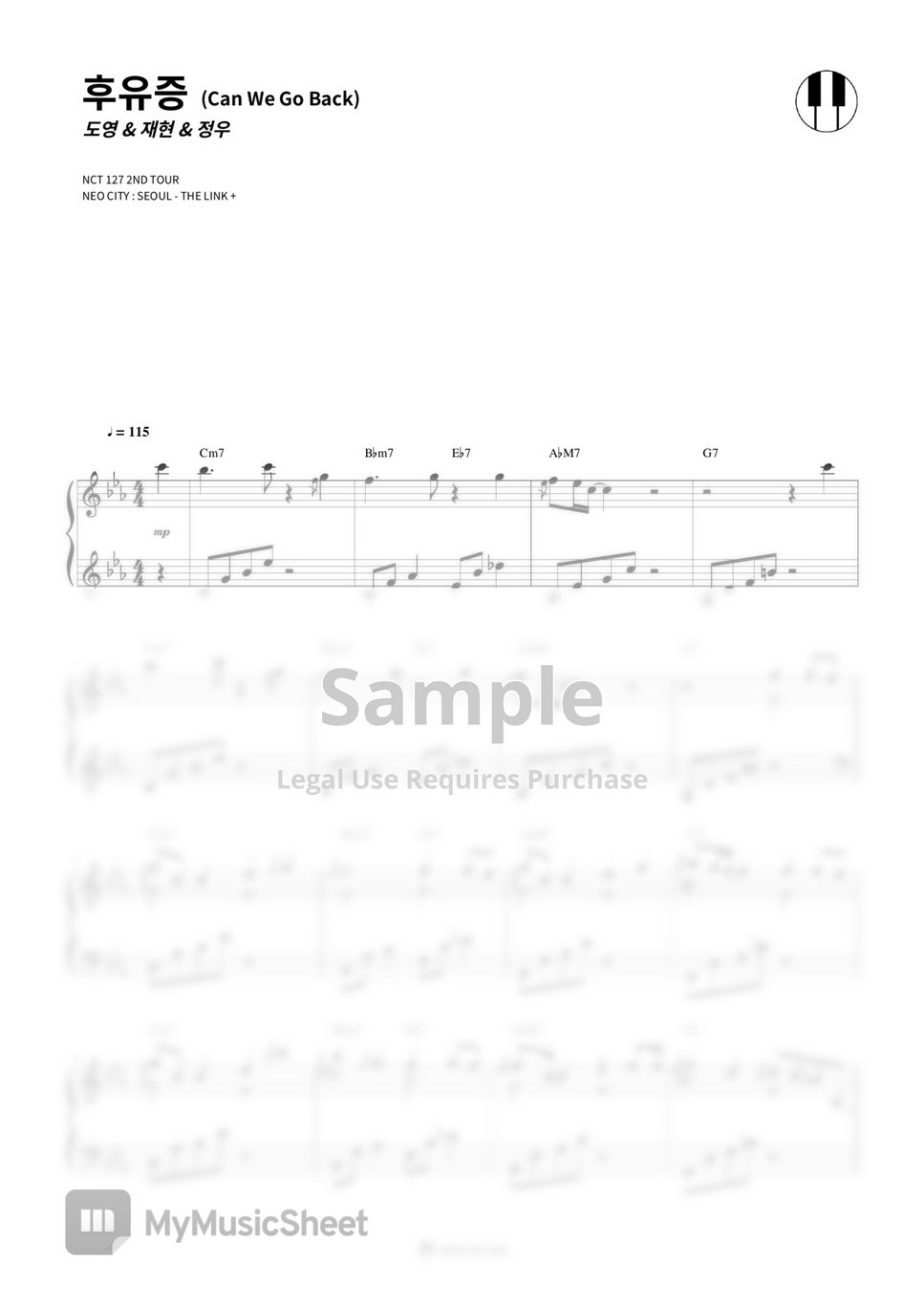 NCT 도재정 - 후유증 (Can We Go Back) 악보 by KEYS OF LIFE