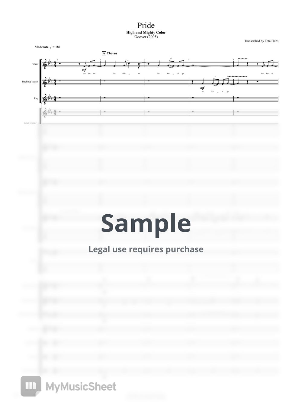 HIGH and MIGHTY COLOR - Pride (Full Score) (Mobile Suit Gundam SEED ...