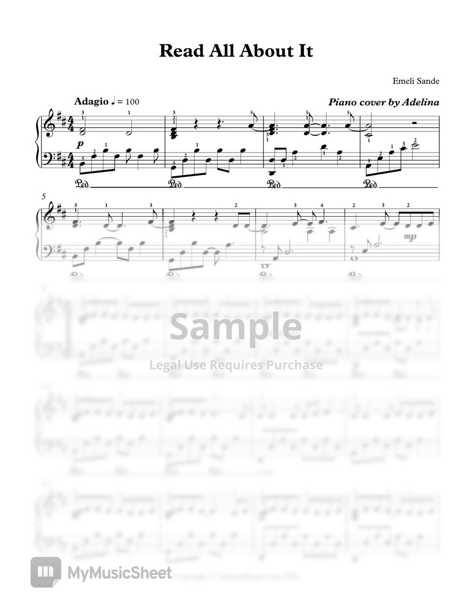 Emeli Sande - Read All About It Bản nhạc by Adelina Piano