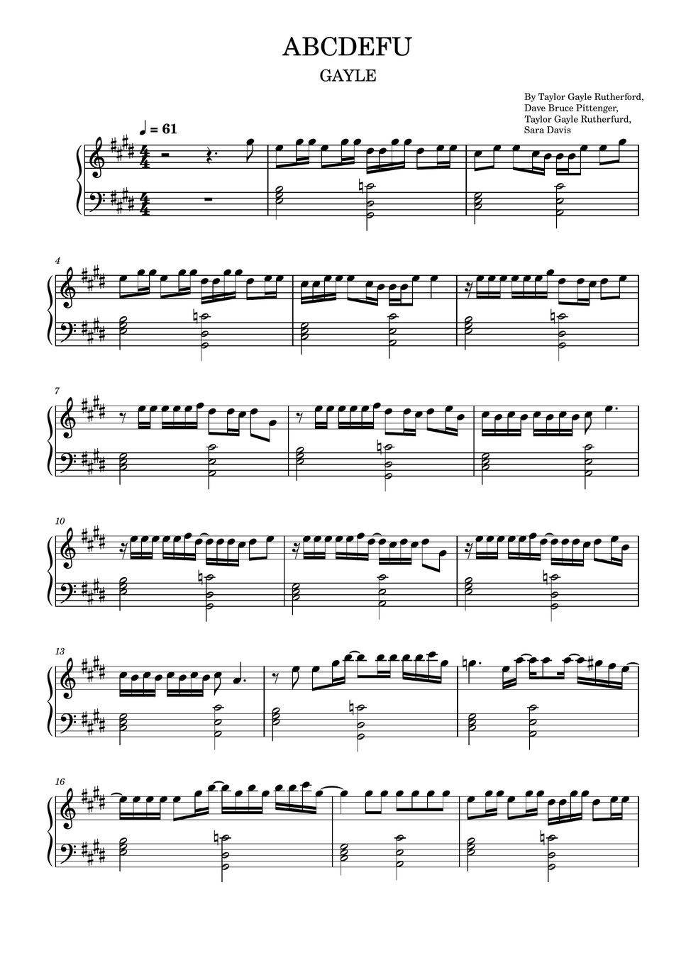 Taylor Gayle Rutherford, Dave Bruce Pittenger, Taylor Gayle Rutherfurd, Sara Davis - ABCDEFU ...