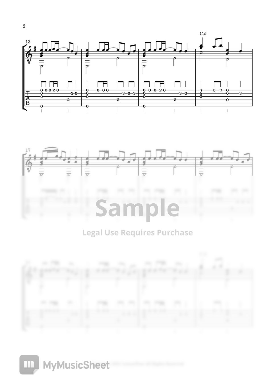 Ujoo - Horangsuwolga (fingerstyle) Sheets by LemonTree