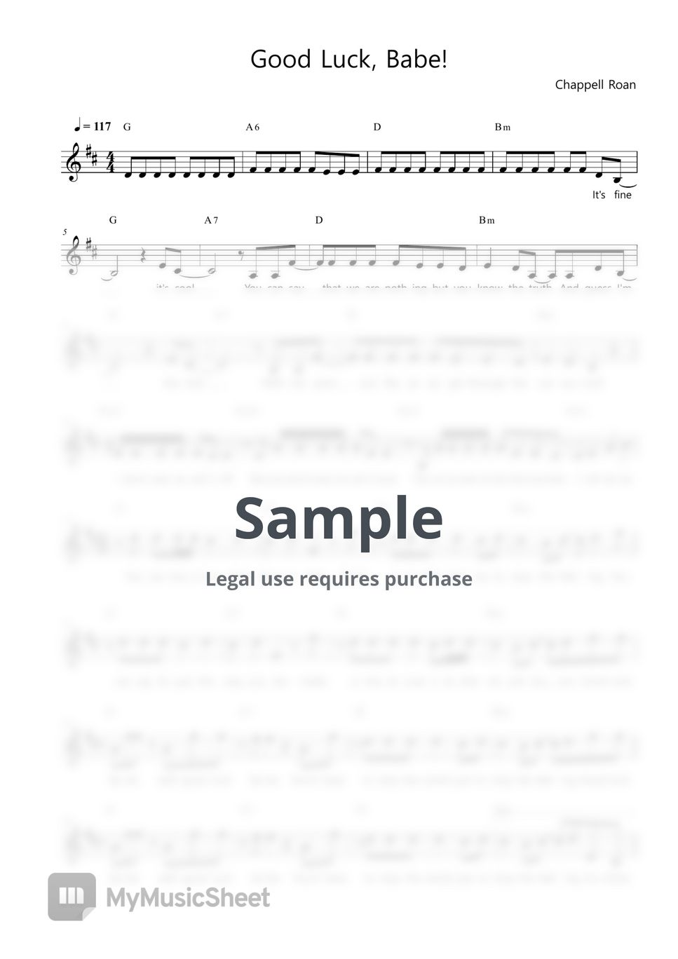 Chappell Roan - Good Luck, Babe! Sheets by TaeHyun Taylor Lee