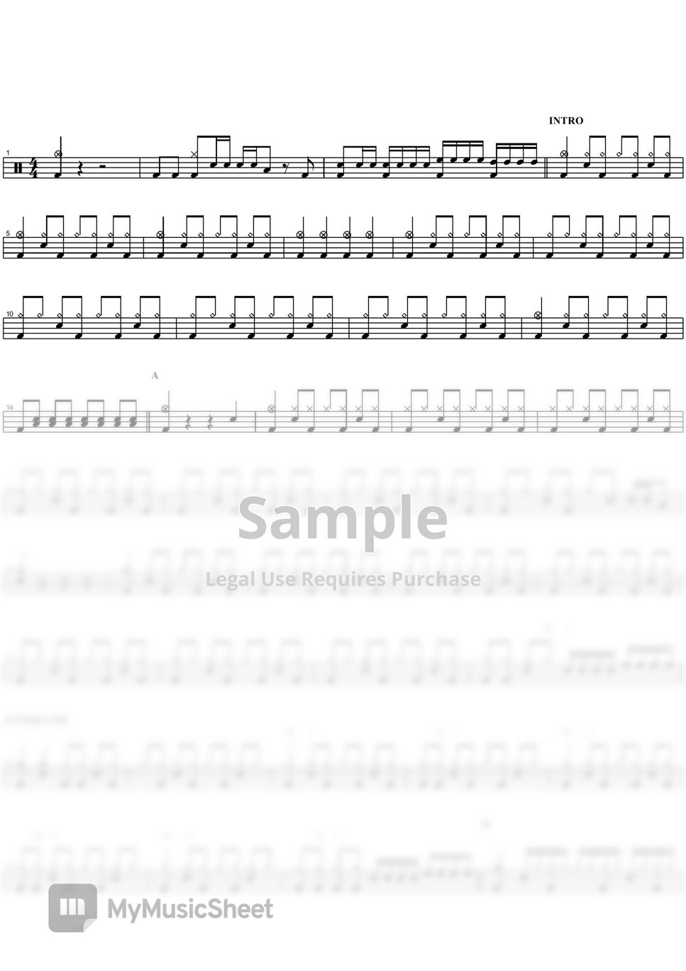 제브라 - 예쁜 꽃잎 찾아 악보 by COPYDRUM