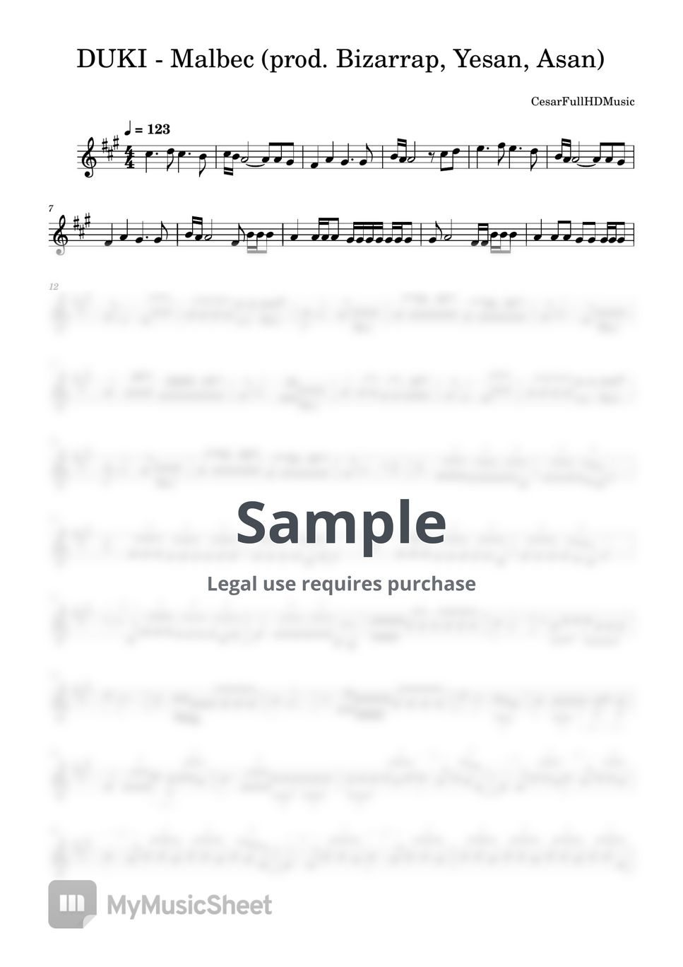 DUKI (prod. Bizarrap, Yesan, Asan) - Malbec Sheets