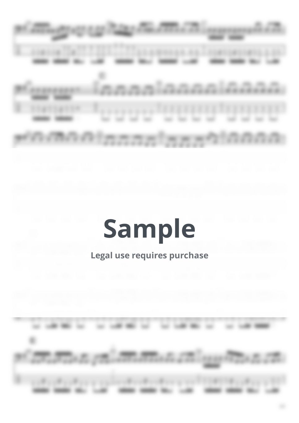 B’z - イチブトゼンブ Sheet Music by たぶべー@財布に優しいベース楽譜屋さん(BASS・TAB譜)