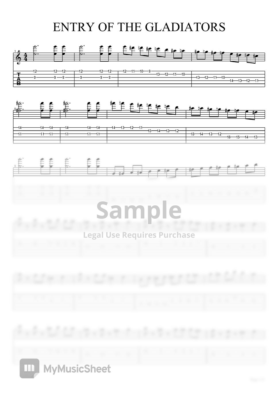 Julius Fučík - Entry of the Gladiators (Circus March) แผ่น by Marco Vitali