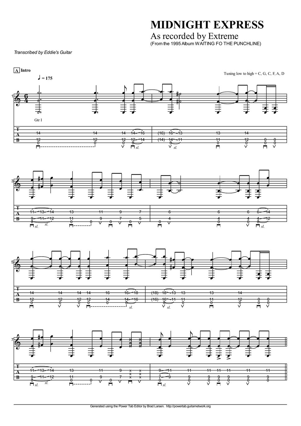 Extreme - Midnight Express TAB