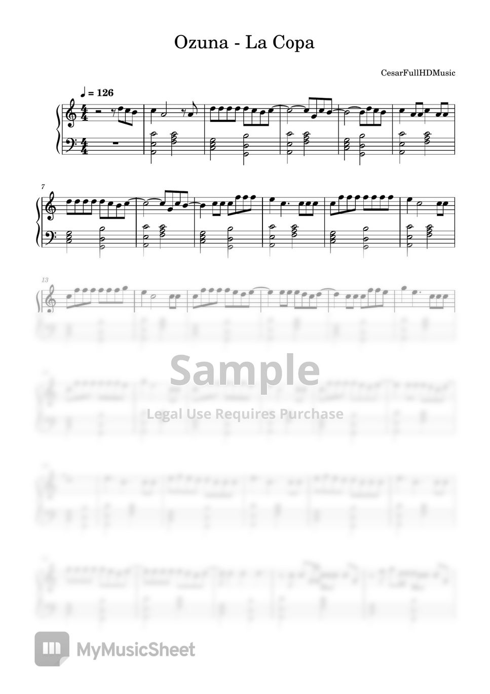 Ozuna - La Copa Sheets