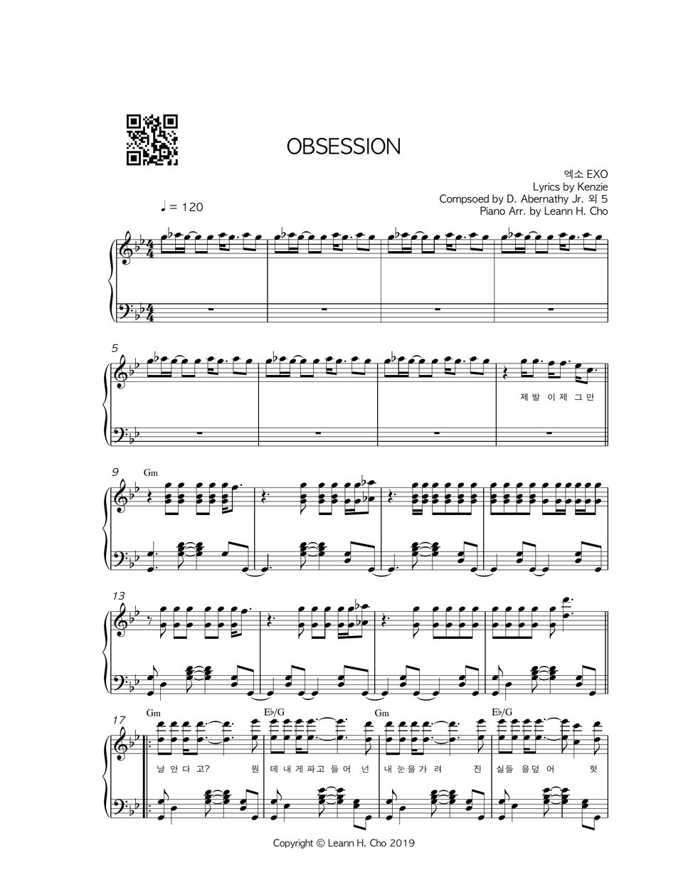 EXO - OBSESSION Sheets by LeannCho