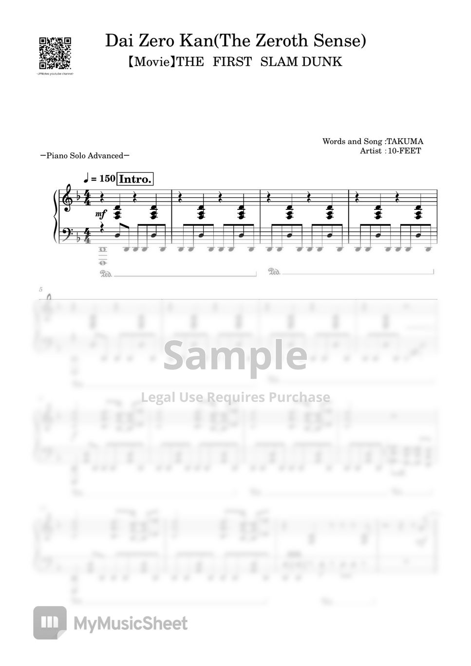 10-FEET - Dai Zero Kan(The Zeroth Sense) (THE FIRST SLAM DUNK/Advanced ...