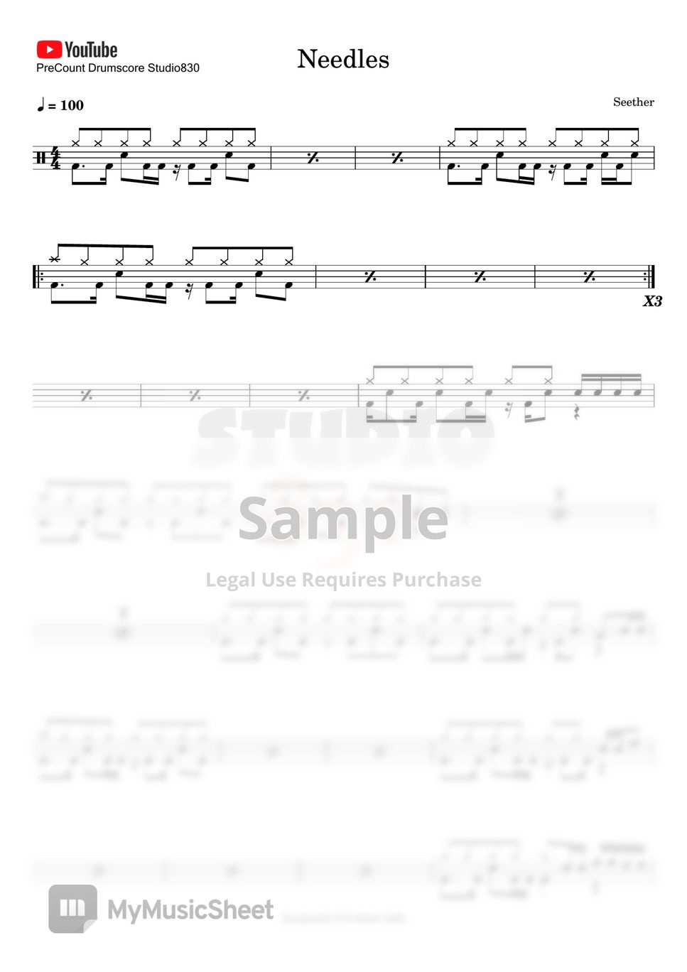 Seether - Needles Sheets by Studio830