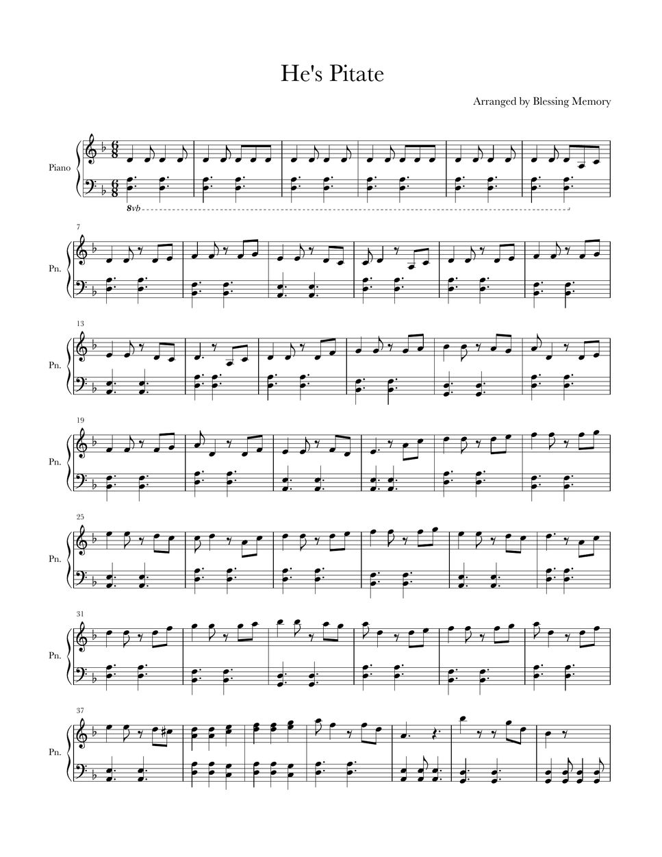 Klaus - He’s a Pirate(Pirates of the Caribbean) (Easy Piano Cover ...